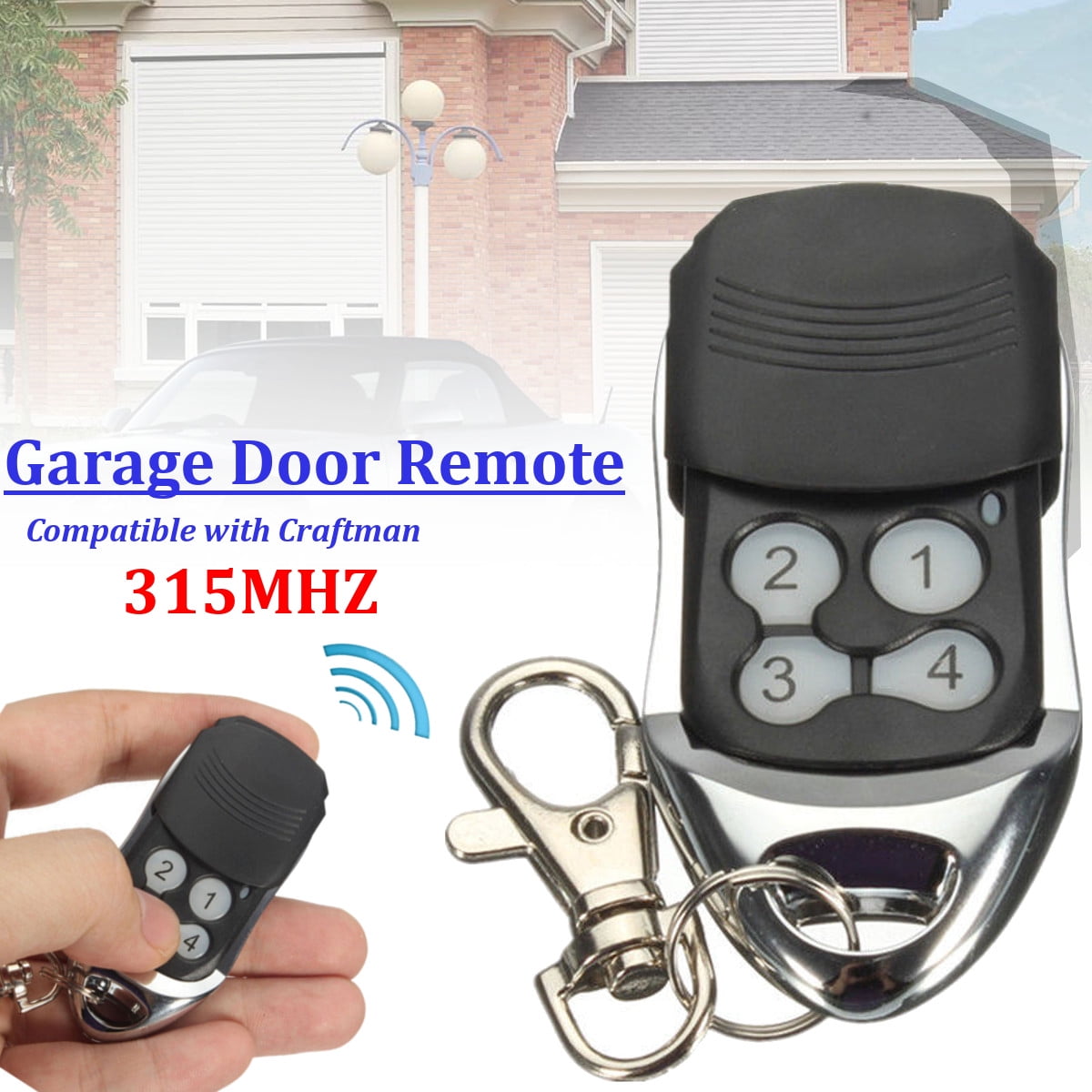 4 Buttons Garage Door Opener Mini Remote Control 139.53753 315MHZ For ...