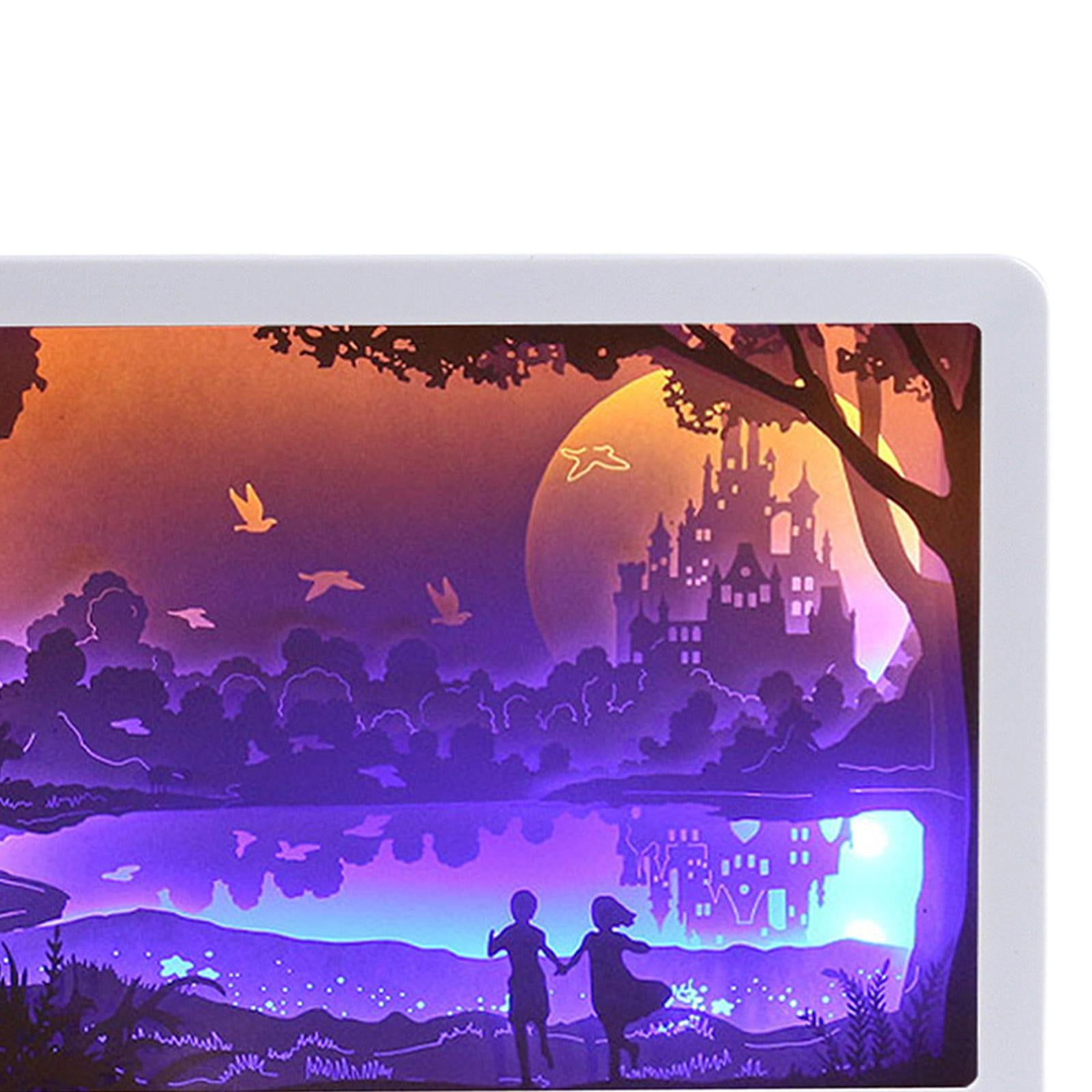 Buy Day Gift 3D Paper Carving Paper Sculptures Frame Table Lamps ...