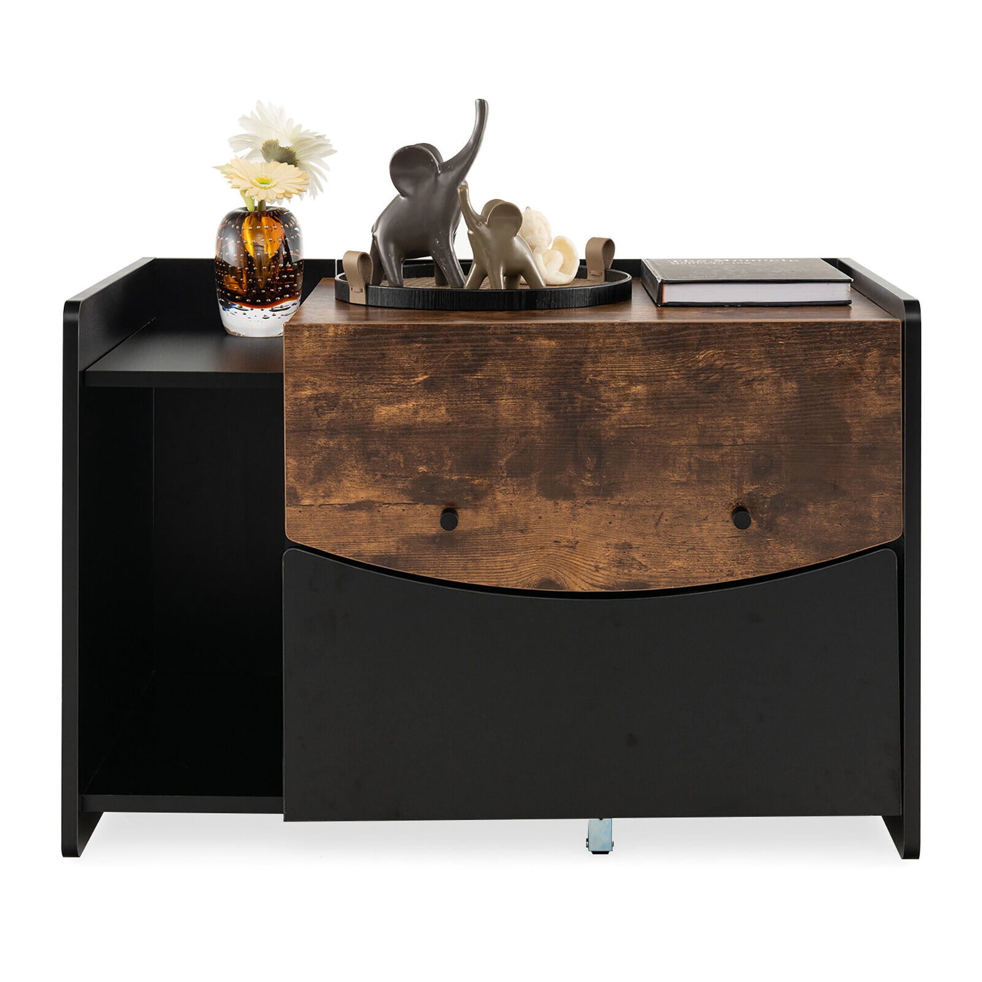 Click here for Gymax Cat Litter Box Enclosure W/ Pull-Out Drawer... prices