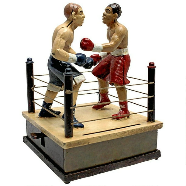 Design Toscano Battling Boxers Die Cast Iron Mechanical Coin Bank ...