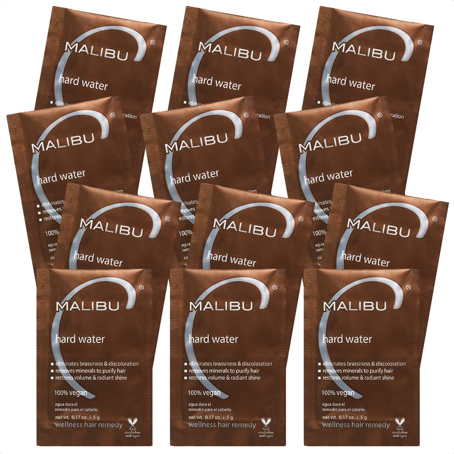 Remedio para el cabello Malibu C Hard Water Wellness con vitamina C, paquete de 12 | Walmart en ...