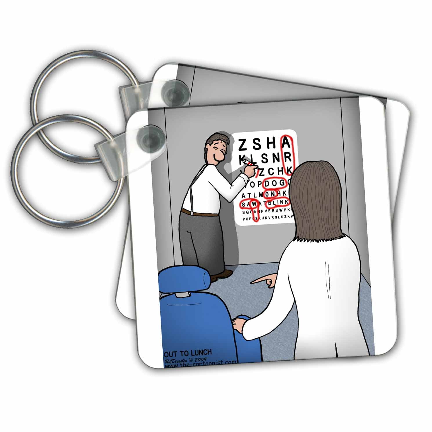 3dRose, Eye Chart Word Search - Visit to the Eye Doctor, set of 2 Key ...