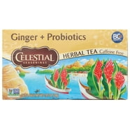 Celestial Seasonings Herbal Tea, Ginger Plus Probiotics, 20 Count ...