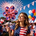 Double Layer Sequined Garden Windmill, Flag Themed Craft Design, Wind ...