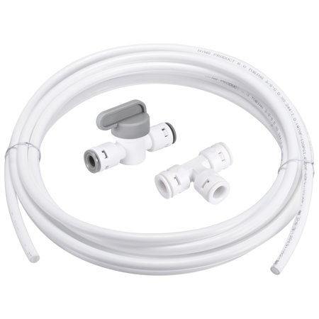 Uxcell 3/8" OD Quick Connector, Push in to Connect, Ball Valve + T ...