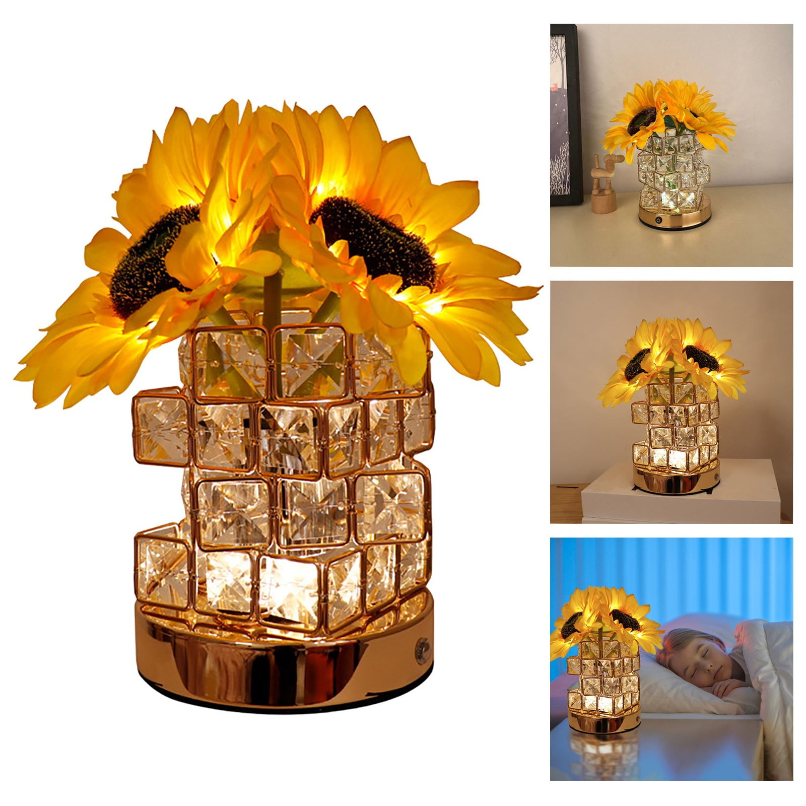 Click here for Boreal Craft Sunflowers Flower Lamp Tou. Ch Lamp 3... prices