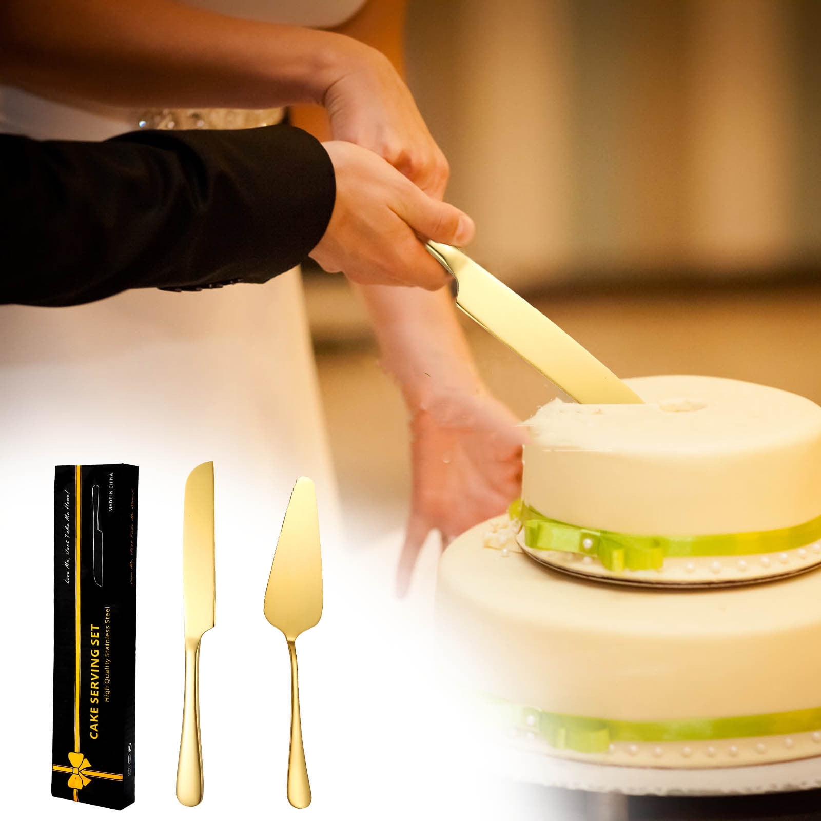 Click here for Fiudx 2-Piece Stainless Steel Cake Knife And Serve... prices