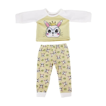 2 Pcs/Set Kawaii Animal Pajamas Suit For 43 Cm Born Baby Reborn Doll ...