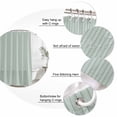 60x72 Inch Shower Curtains for Bathroom, Sage Green Line Striped Fabric ...