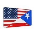 American Puerto Rico Flag Car Aluminum Front License Plate, Funny ...