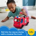 Fisher-Price Little People Fire Truck Musical Toddler Toy with Lights ...