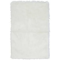 Mainstays Flokati Solid White Fur Accent Rug 30x46 in - Walmart.com
