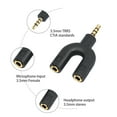 Headphone Microphone Splitter, 3.5mm TRRS Auditory Splitter Cable for ...