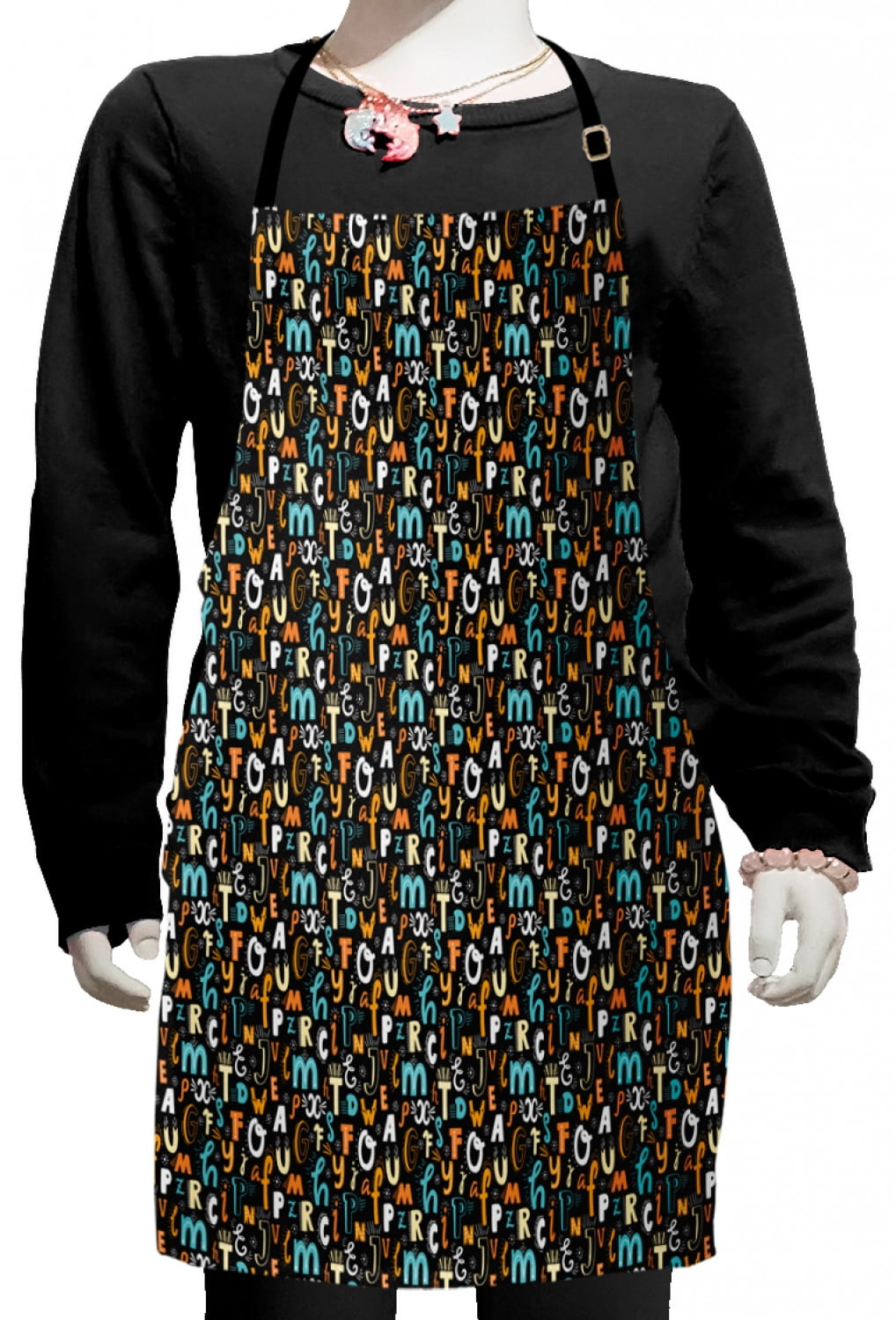 Alphabet Kids Apron, Pattern of Funny Lowercase and Uppercase Alphabet ...