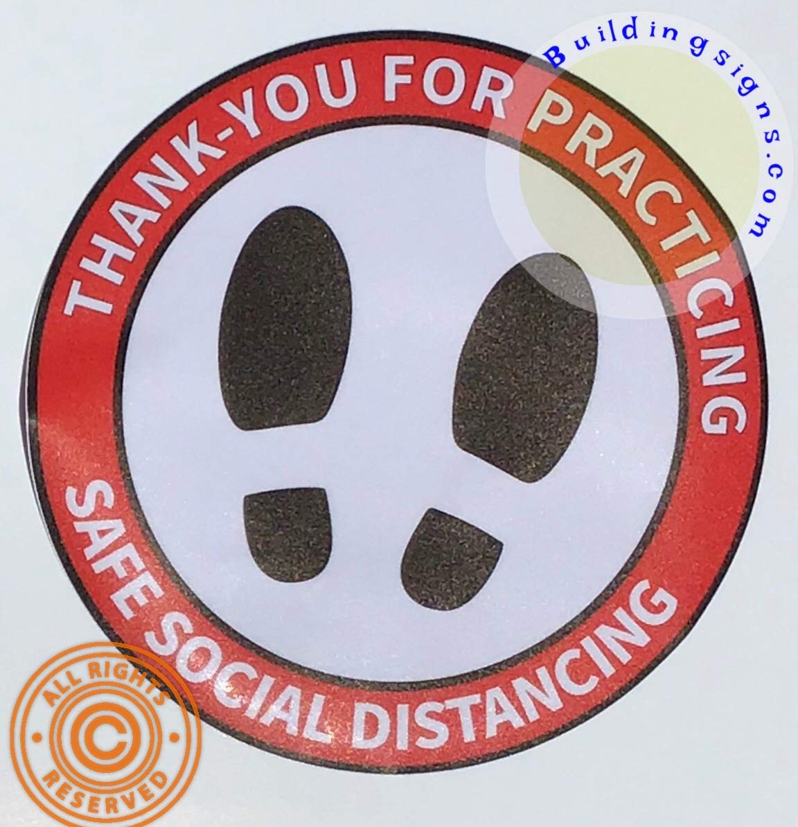 25 Pack - Thank You for Practicing Safe Social DISTANCING Floor Sticker ...