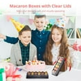Macaron Boxes with Clear Lids, 50 Pcs Macaroon Containers with 6 Grids ...