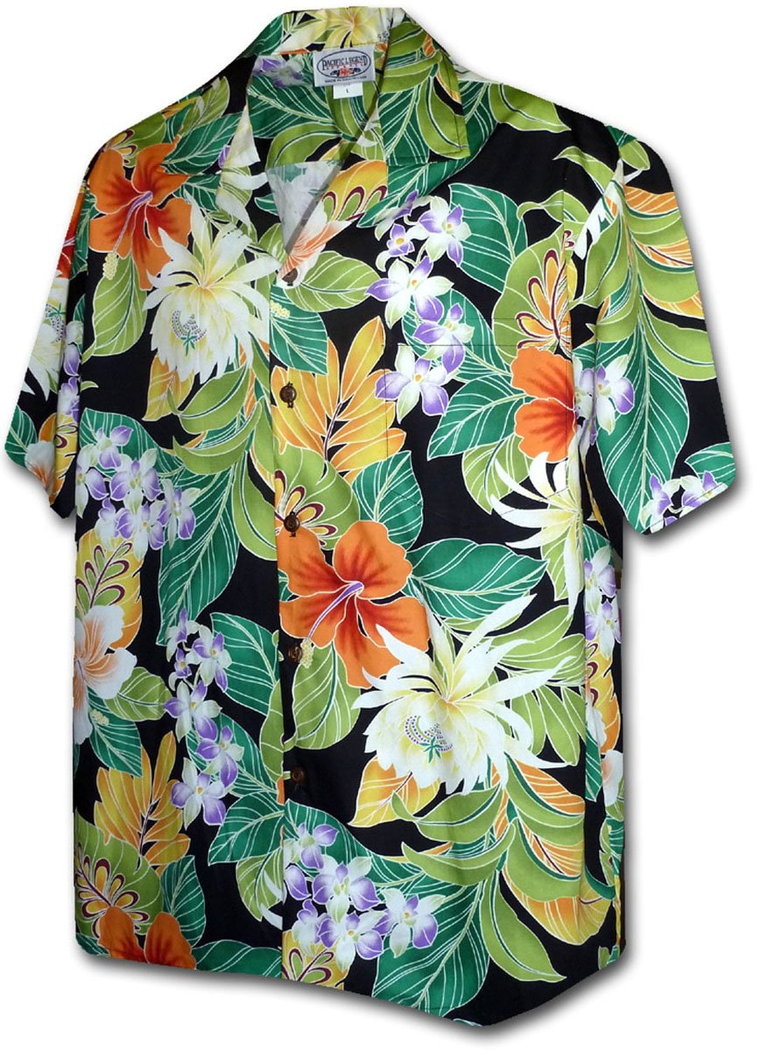 Pacific Legend's Tropical Floral Pattern - Black - Walmart.com