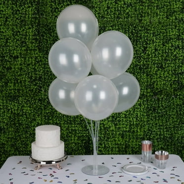 BalsaCircle 5 White 17" Plain Balloons Column Stand Sticks Holders ...