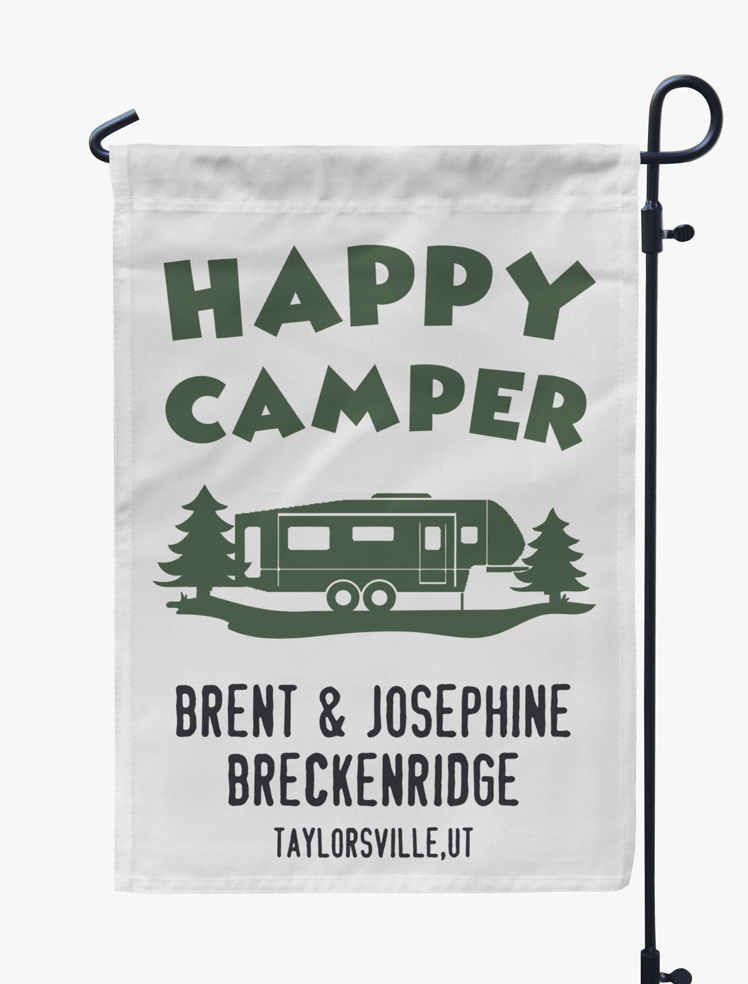 Printtoo White Happy Camper Class C Motorhome Personalized Camping ...