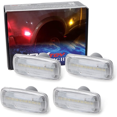Clear Lens Amber/Red Full LED Trunk Bed Marker Lights Set Compatible ...