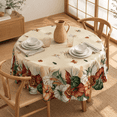 Fall Tablecloth 90 X 90 Inch Round Flower Harvest Pumpkin - Walmart.com