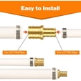 6 packs of 3/4 inch x 1/2 inch straight-through pipe fittings, brass ...