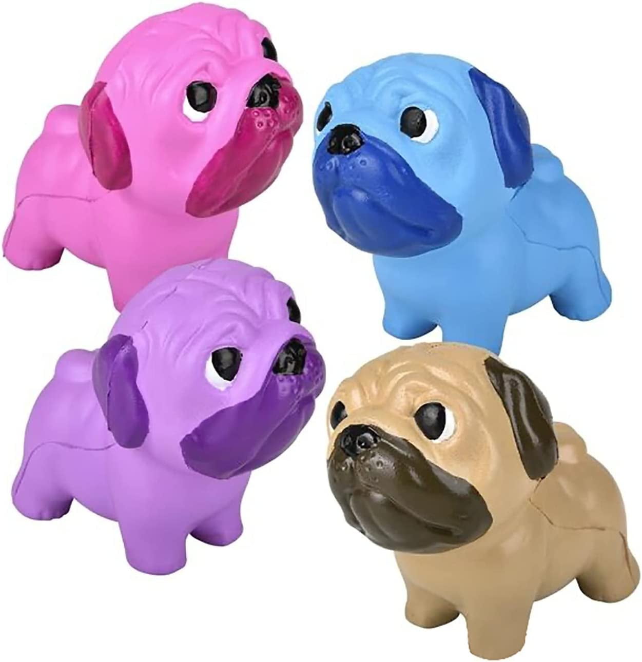 Set of ALL 4 ColorPug Dog Slow Rise Squishy Toy - Memory Foam Squish ...