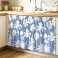 Blue Palm Trees Cabinet Curtains for Kitchen 28"Wx51"L, Summer Beach ...