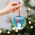 Glass Ornament Let It Snow Cute Snowman Doing A Handstand Christmas ...