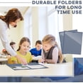60 Pcs Navy Blue Plastic Folders with 2 Pockets and Clear Front Pocket ...