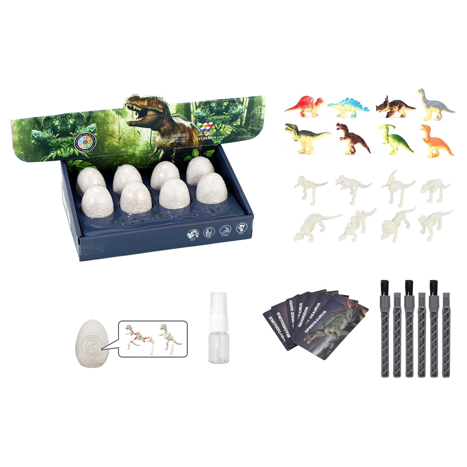 Asdomo Dinosaur Eggs Fossil Digging Kit,Diy Dino Excavation Fossil Dig ...