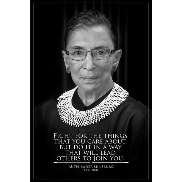 Ruth Bader Ginsburg Inspirational Quote Wall Art Poster Fight for The ...