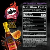 Pringles Hot Ones Los Calientes Barbacoa 5.5 oz Spicy Snacks - Walmart.com