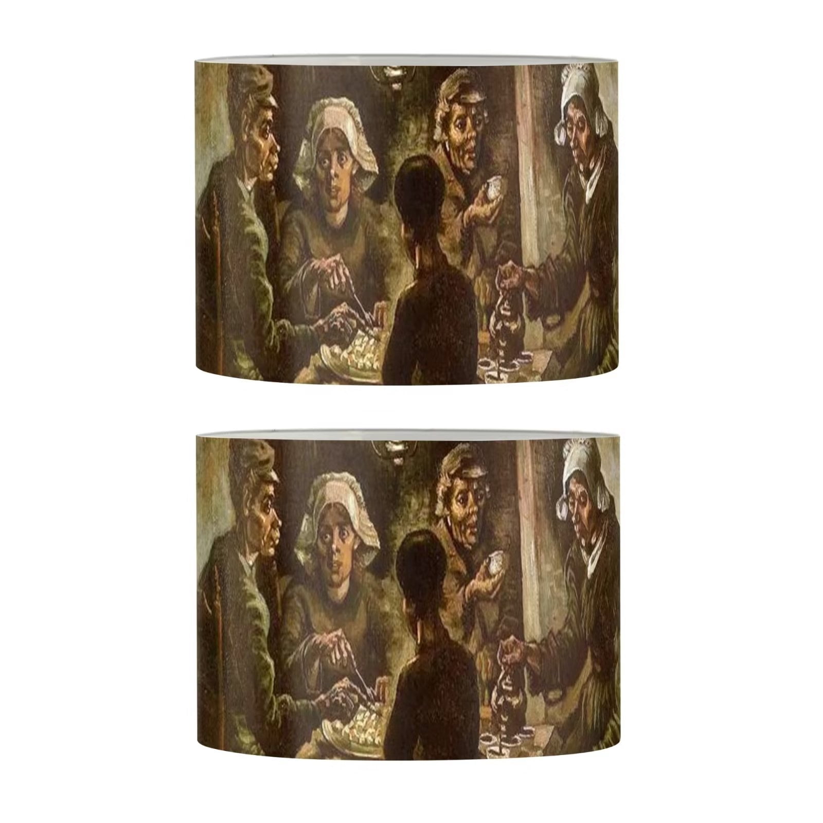 NETILGEN Set of 2 The Potato Eaters Cylinder Lamp Shade for Bedroom ...