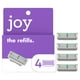 Joy Razor Blades Refill Cartridges for Women, Five Bladed, 4 Ct ...