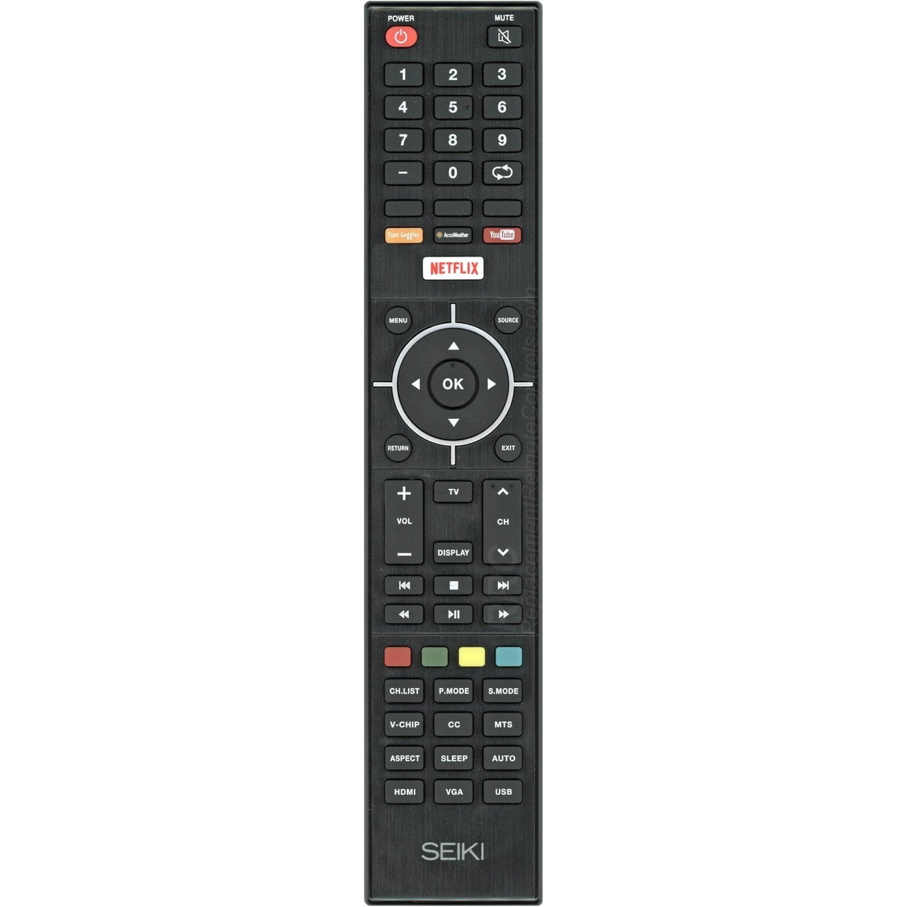 Seiki 845-058-00B05 LCD/LED TV Remote Control - Walmart.com