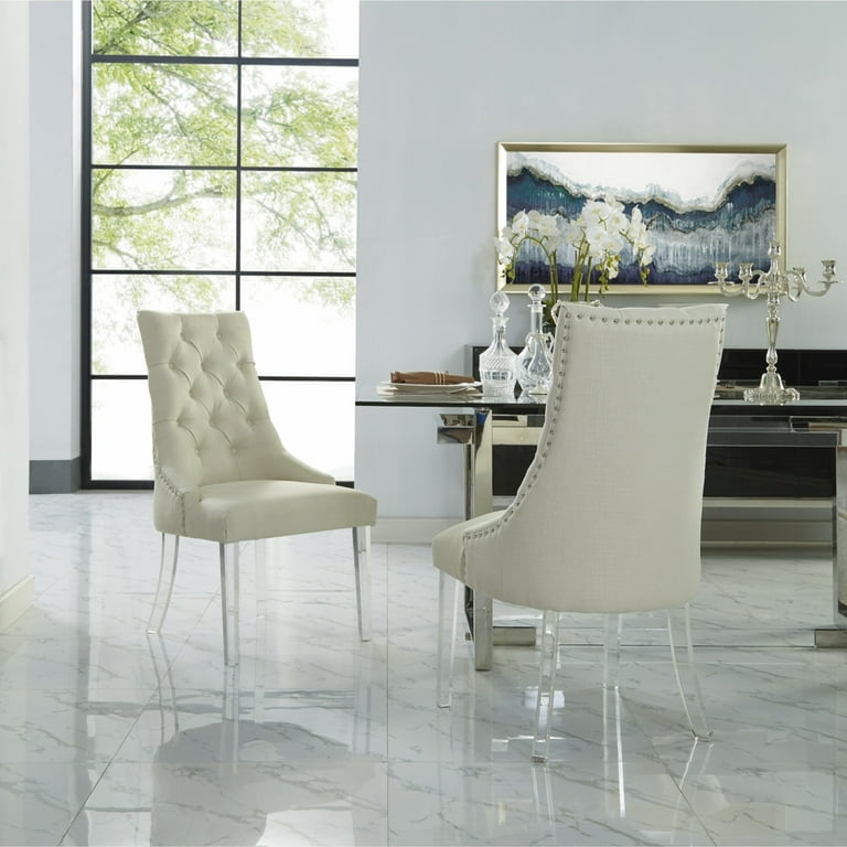 Dining chairs with acrylic legs store