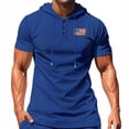 250 Anniversary USA Shirt Men's Knit Hoodie Solid Color USA Flag ...