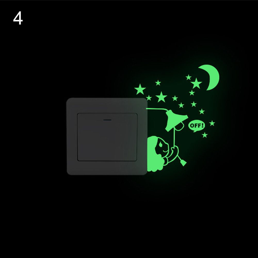 Home Decoration Wall Stickers Fluorescent Art Decal On-off Sticker ...