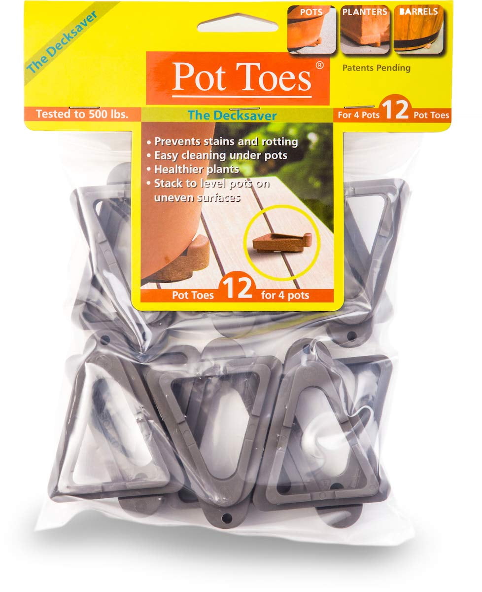 Colgadores para macetas Bosmere Pot Toes, paquete de 12, color gris ...