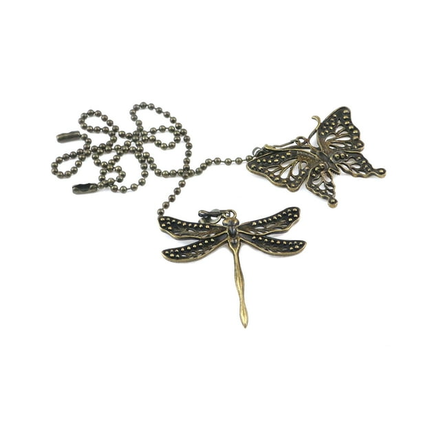 LC LICTOP Ceiling Fan Light Pull Chains with Butterfly and Dragonfly ...