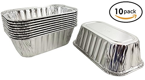 Pactogo 1 Lb Disposable Aluminum Foil Small Mini Loaf Bread Baking Pan Pactogo 1 Lb Disposable Aluminum Foil Small Mini Loaf Bread Baking Pan