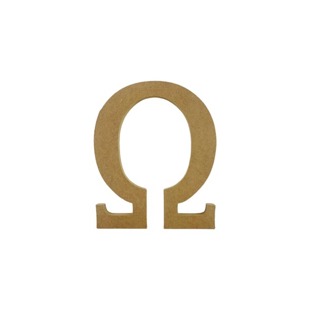 9" Wood Greek Letter Omega Ω Unfinished, Fraternity and Sorority Greek ...