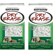 Rust-Oleum White Dry Erase Brush-On Paint Kit, Ideal for Walls & Wood ...