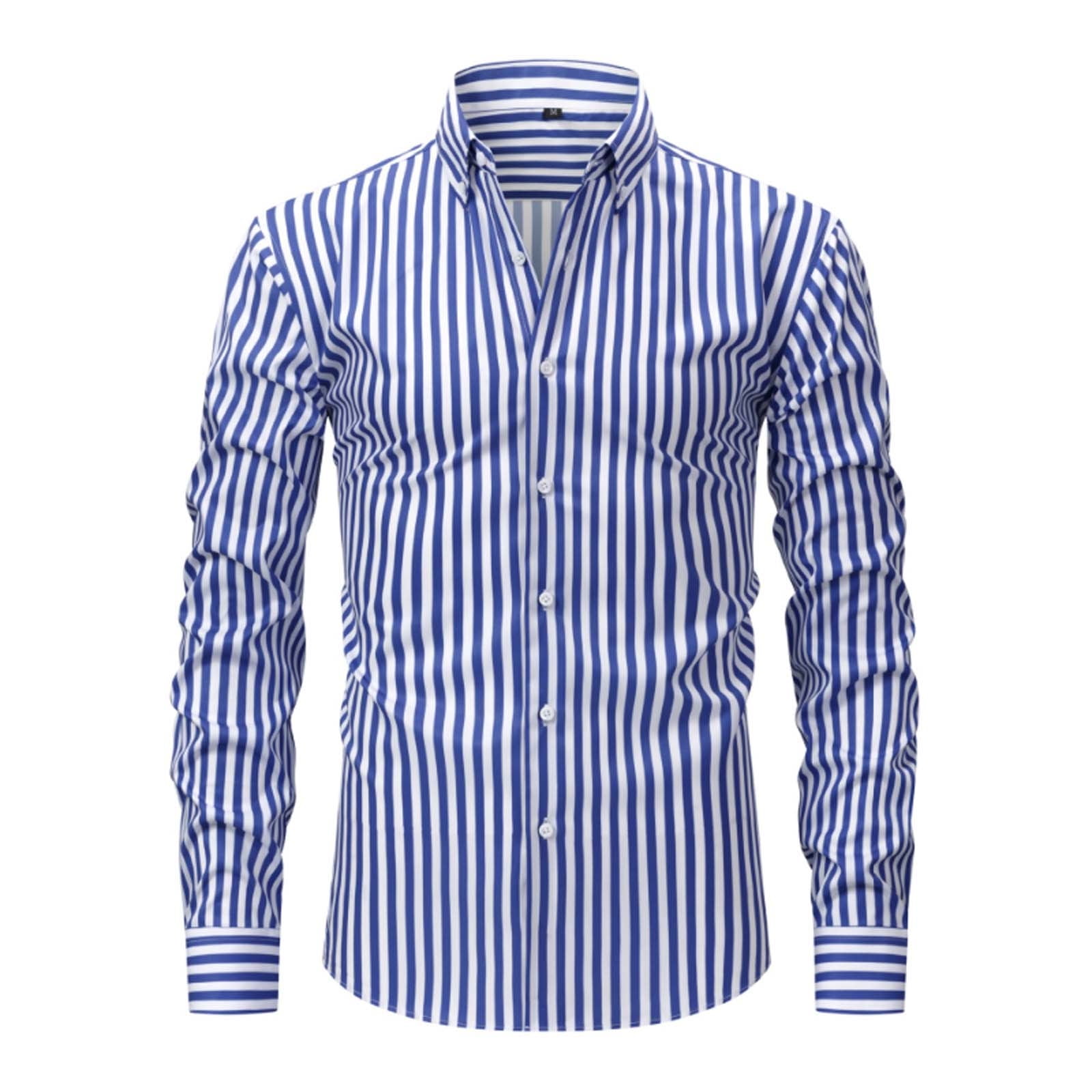 Click here for Kaemgyyd Mens Dress Shirt Stylish Striped Casual L... prices