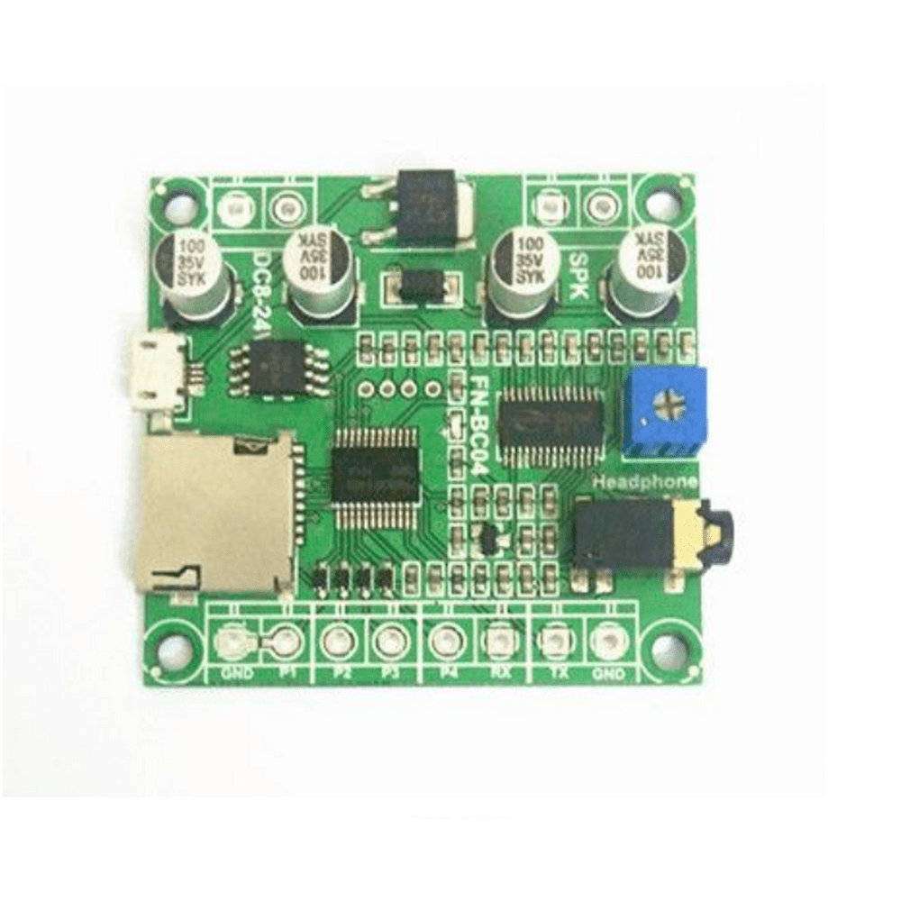 4 Buttons Triggered MP3 Player Board with 10W Amplifier and Solder Pads ...