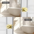 3 Pack Gold Interior Door Knobs for Bathroom & Bedroom, Pismo Doorknob ...