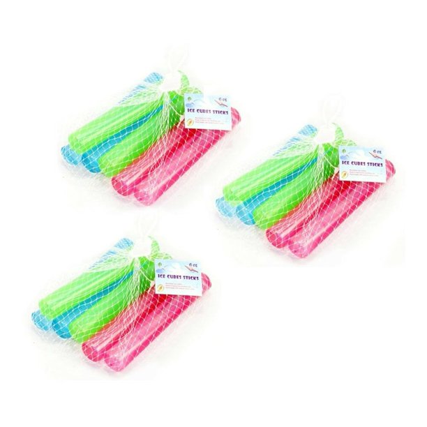Reusable Ice Cube Sticks Freezable Water Bottle Cooling Rods 3 Packs of ...
