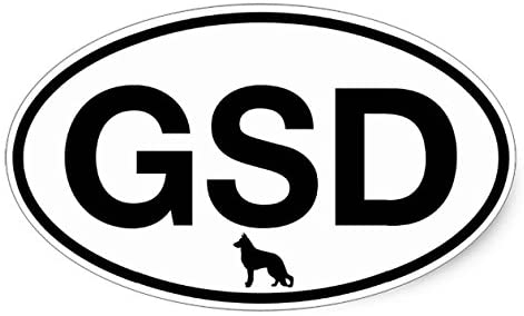 GSD German Shepherd Dog Oval Sticker - Sticker Graphic - Beware of Dog ...
