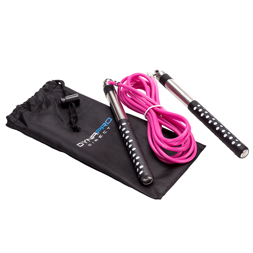 DynaPro Pink Jump Rope with Extra Long Aluminium Handle for Maximum ...